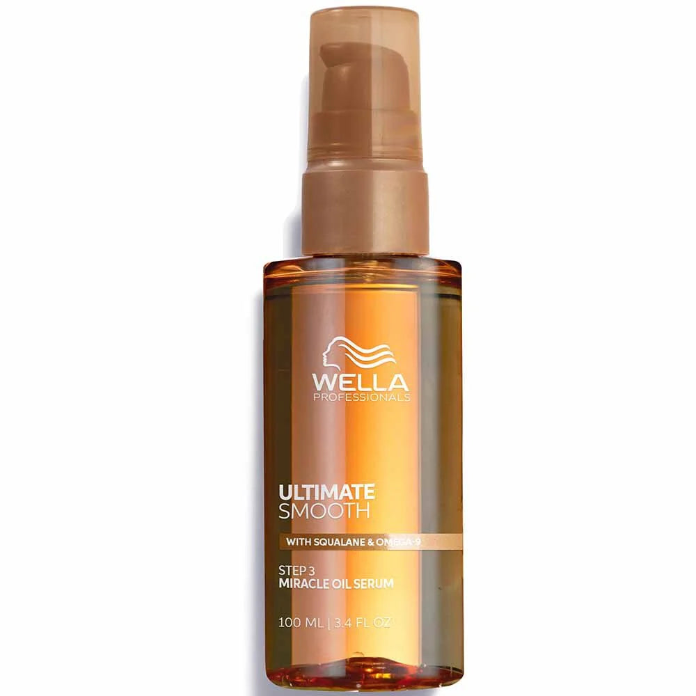 Wella Ultimate Smooth Miracle Oil Serum Step 3 With Squalane & Omega 9 ...