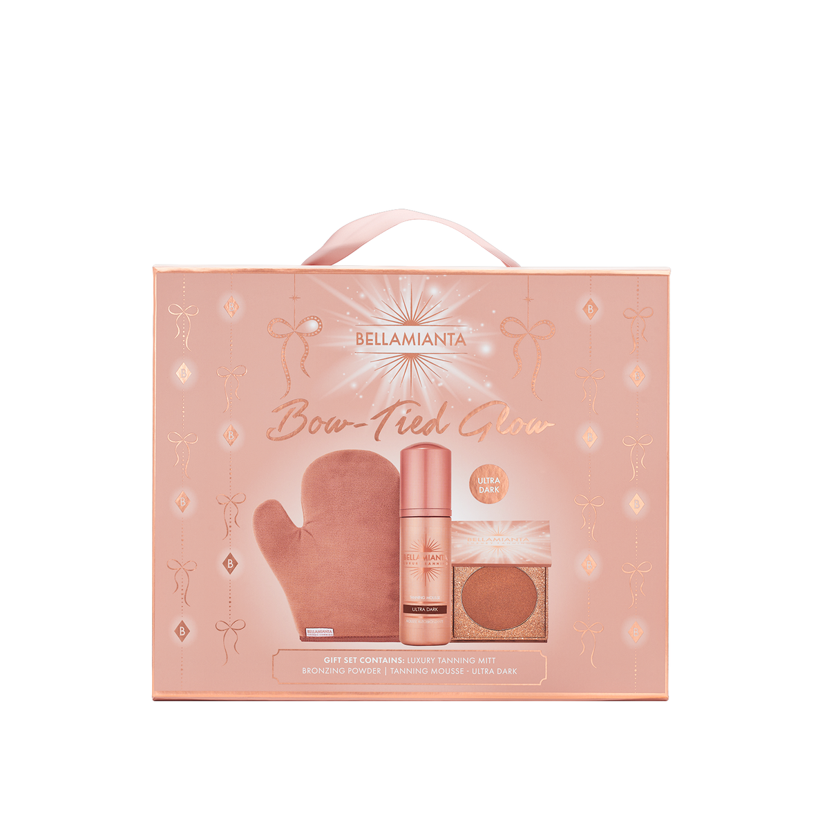 Bellamianta Bow-Tied Glow 3 Piece Tan Mousse Set Ultra Dark – Franklins