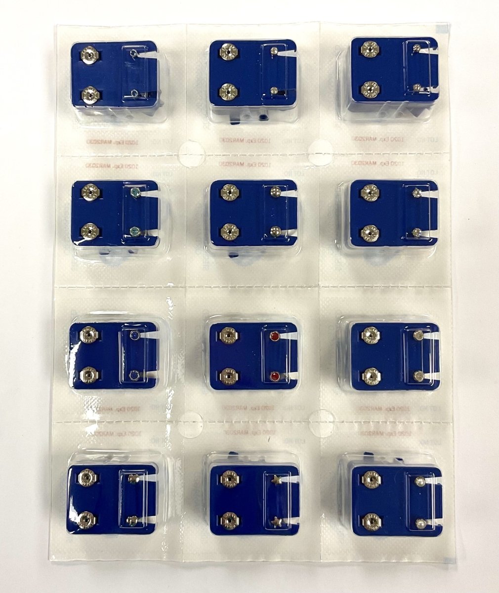 Caflon Assorted White Gold Shapes Ear Piercing Studs 12 Pack – Franklins