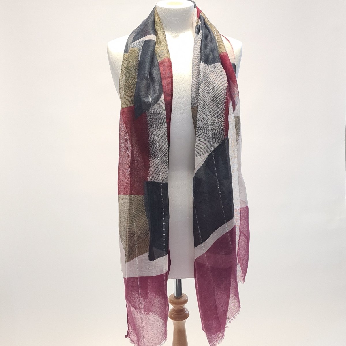 Multi Colour Block Pattern Scarf – Franklins